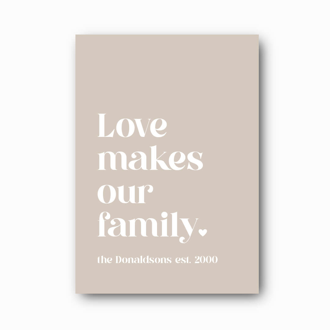 Personalised Family Prints | Paper Heart Design